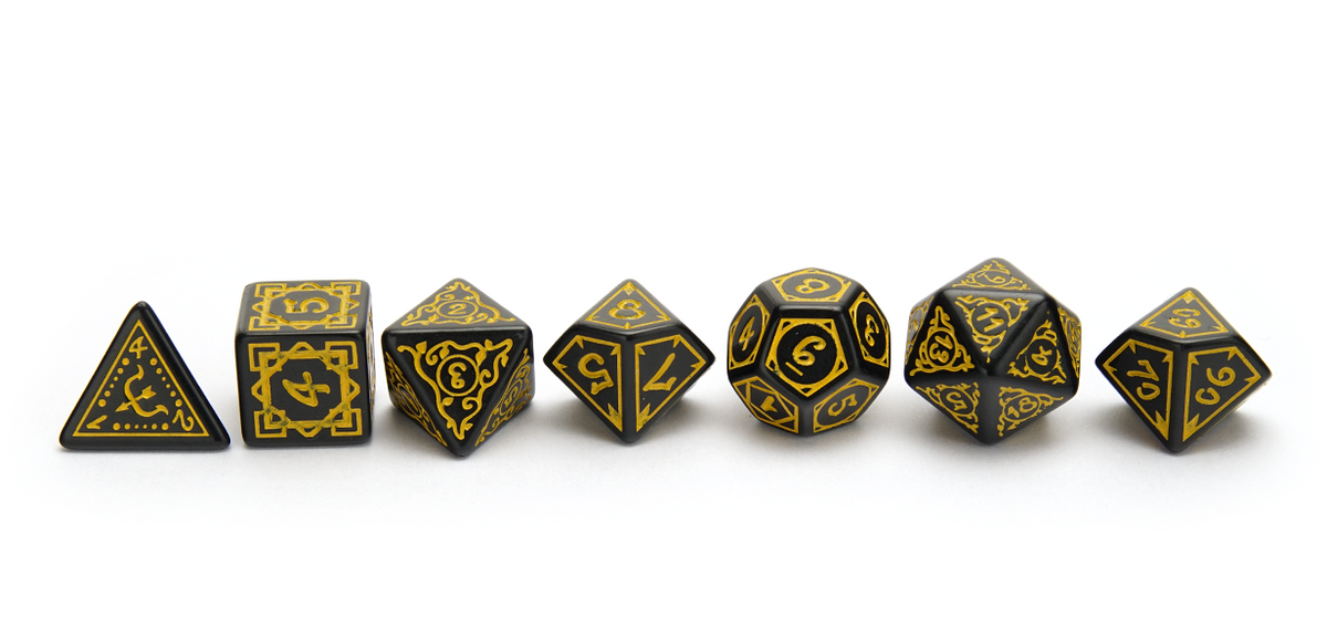 Druid's Circle Dice | Yellow | Free & Fast Shipping | DiceRoll UK