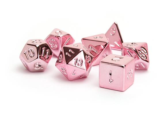Faux Metal Dice - Pink | Free & Fast Delivery | DiceRoll UK