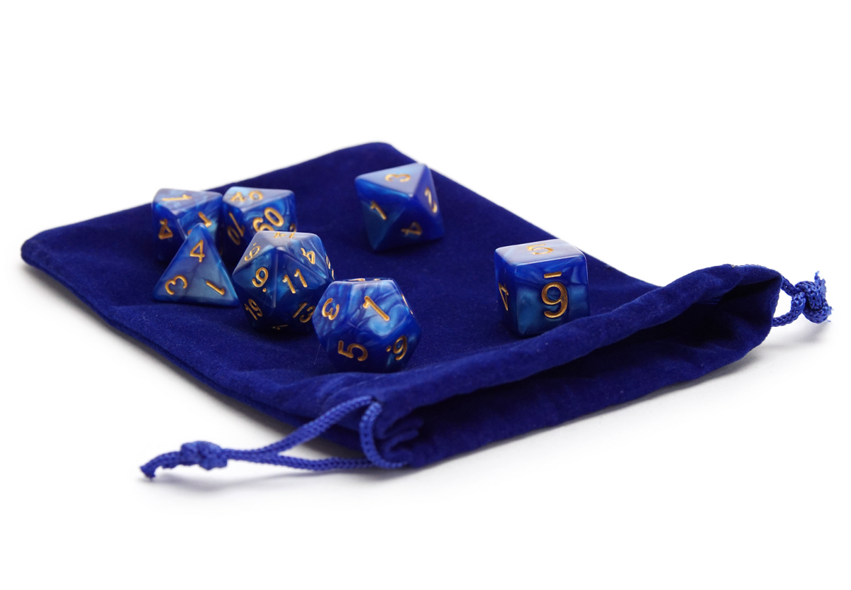 Plain Dice Bag - Blue | Free & Fast Shipping | DiceRoll UK