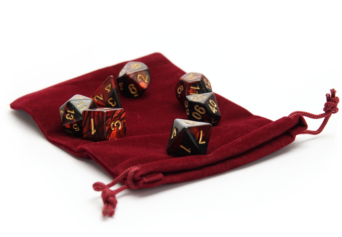 Plain Dice Bag - Burgundy | Free & Fast Shipping | DiceRoll UK