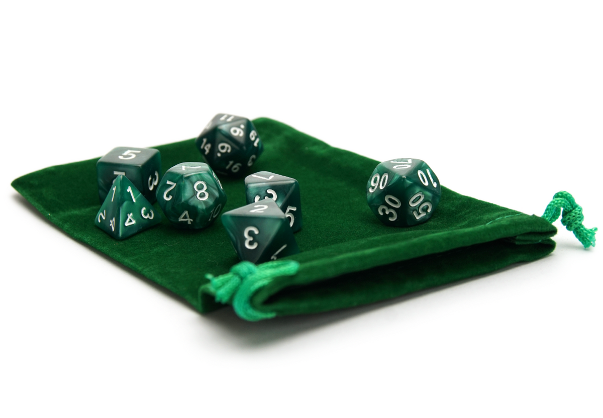 Plain Dice Bag - Green | Free & Fast Shipping | DiceRoll UK
