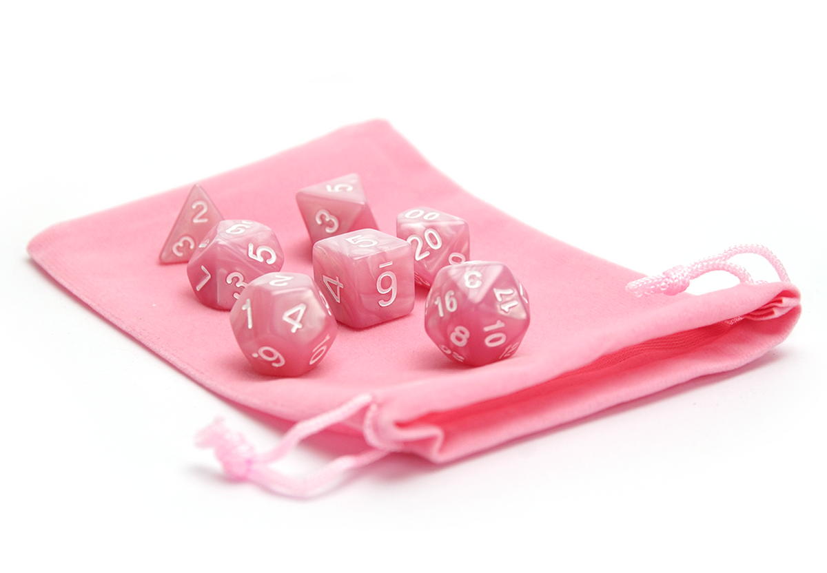 Plain Dice Bag - Pink | Free & Fast Shipping | DiceRoll UK