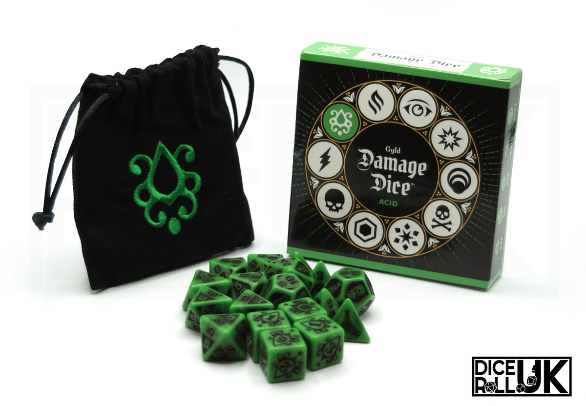 Gyld Damage Dice - Acid | Free & Fast Delivery | DiceRoll UK