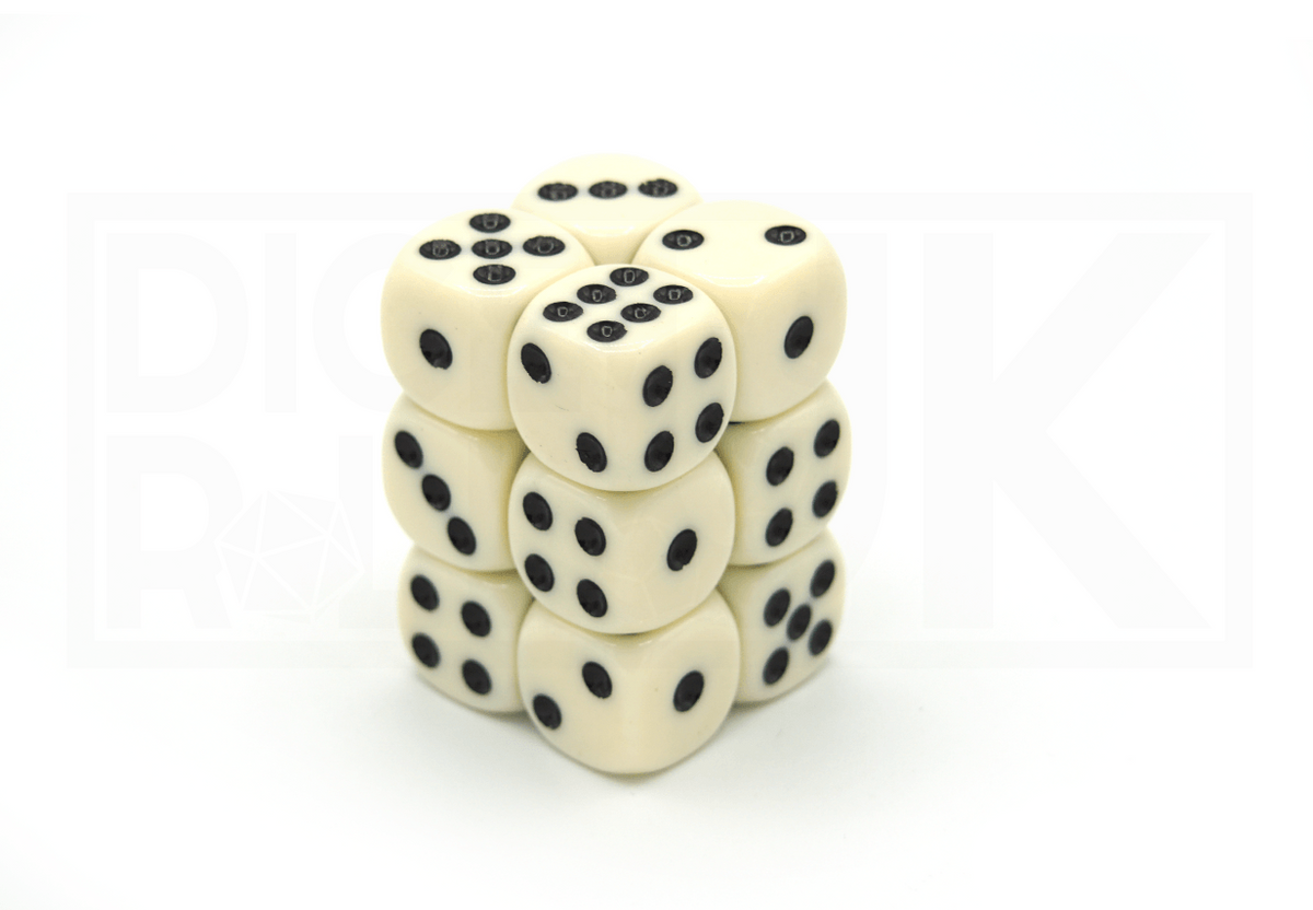 Opaque Ivory Dice Block (12x16mm) – DiceRoll UK