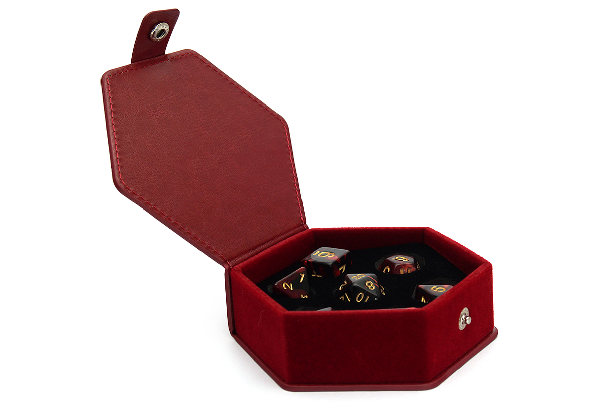PU Leather Dice Case | Red | Free & Fast Shipping | DiceRoll UK