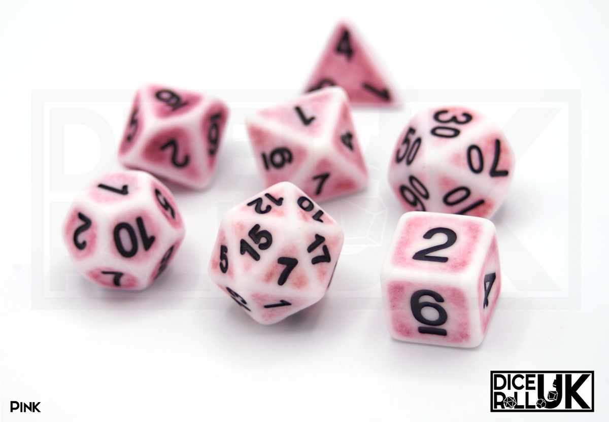 Ancient Pink Dice Set | Free & Fast Delivery | DiceRoll UK